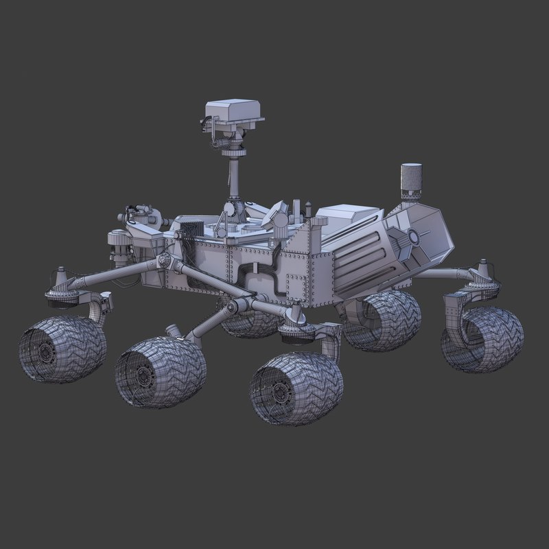 nasa mars rover curiosity 3d model