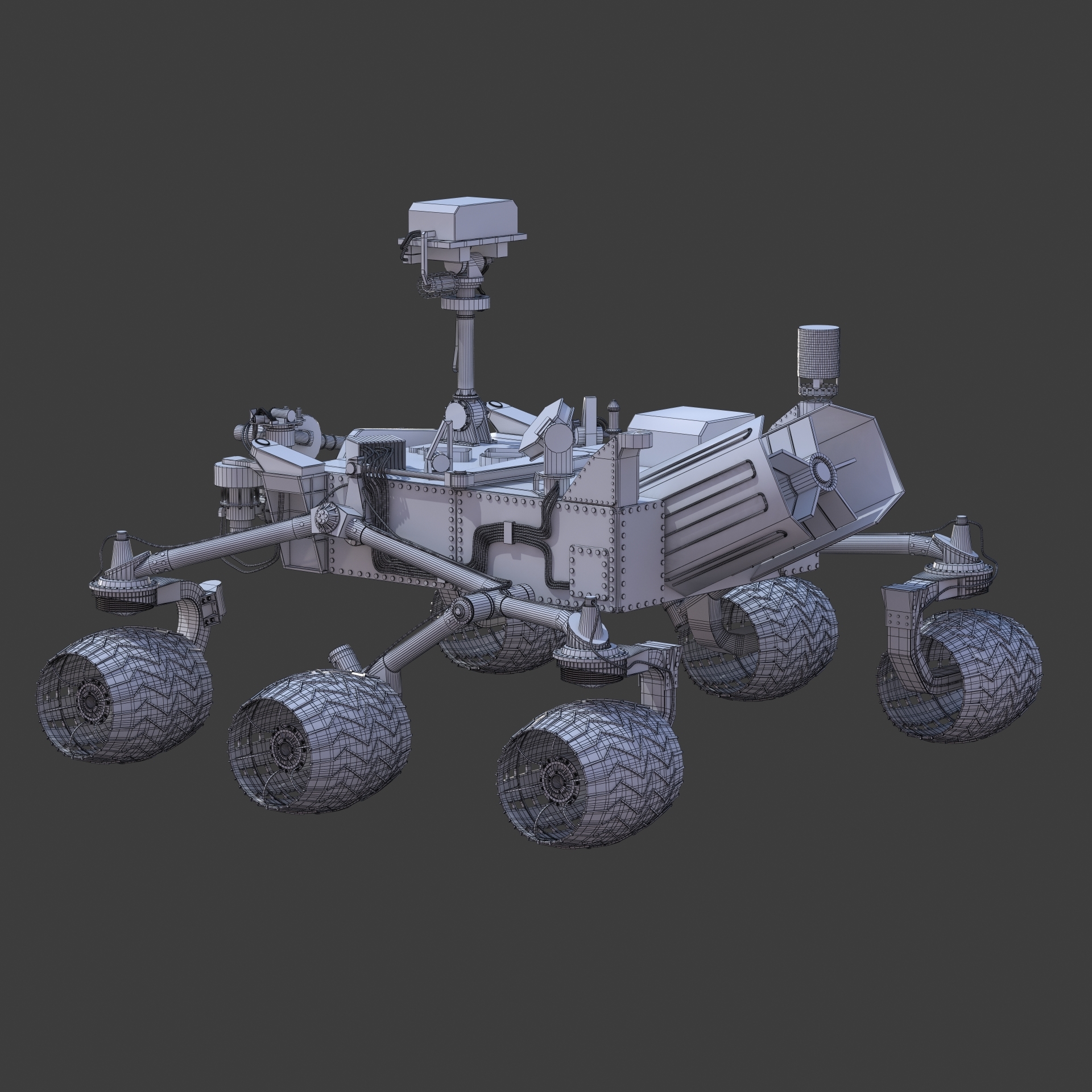 nasa mars rover curiosity 3d model