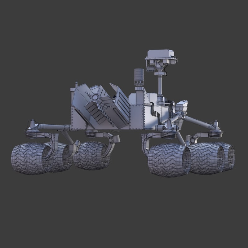 nasa mars rover curiosity 3d model