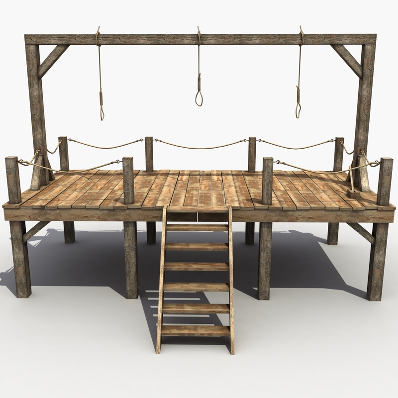 3d model medieval gallows