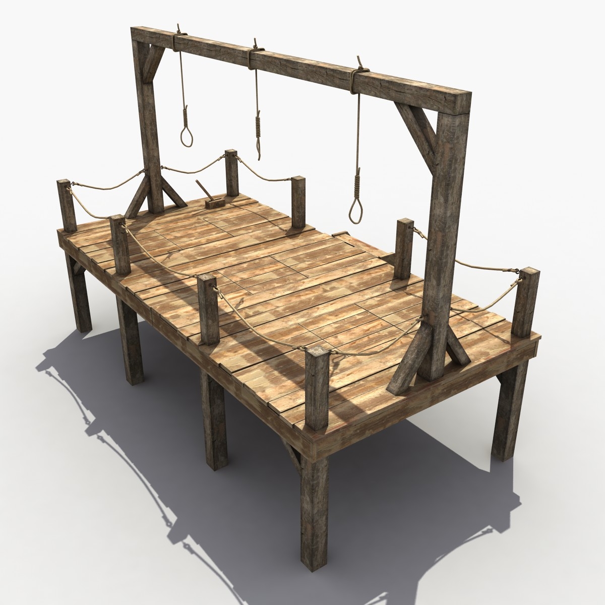 3d model medieval gallows