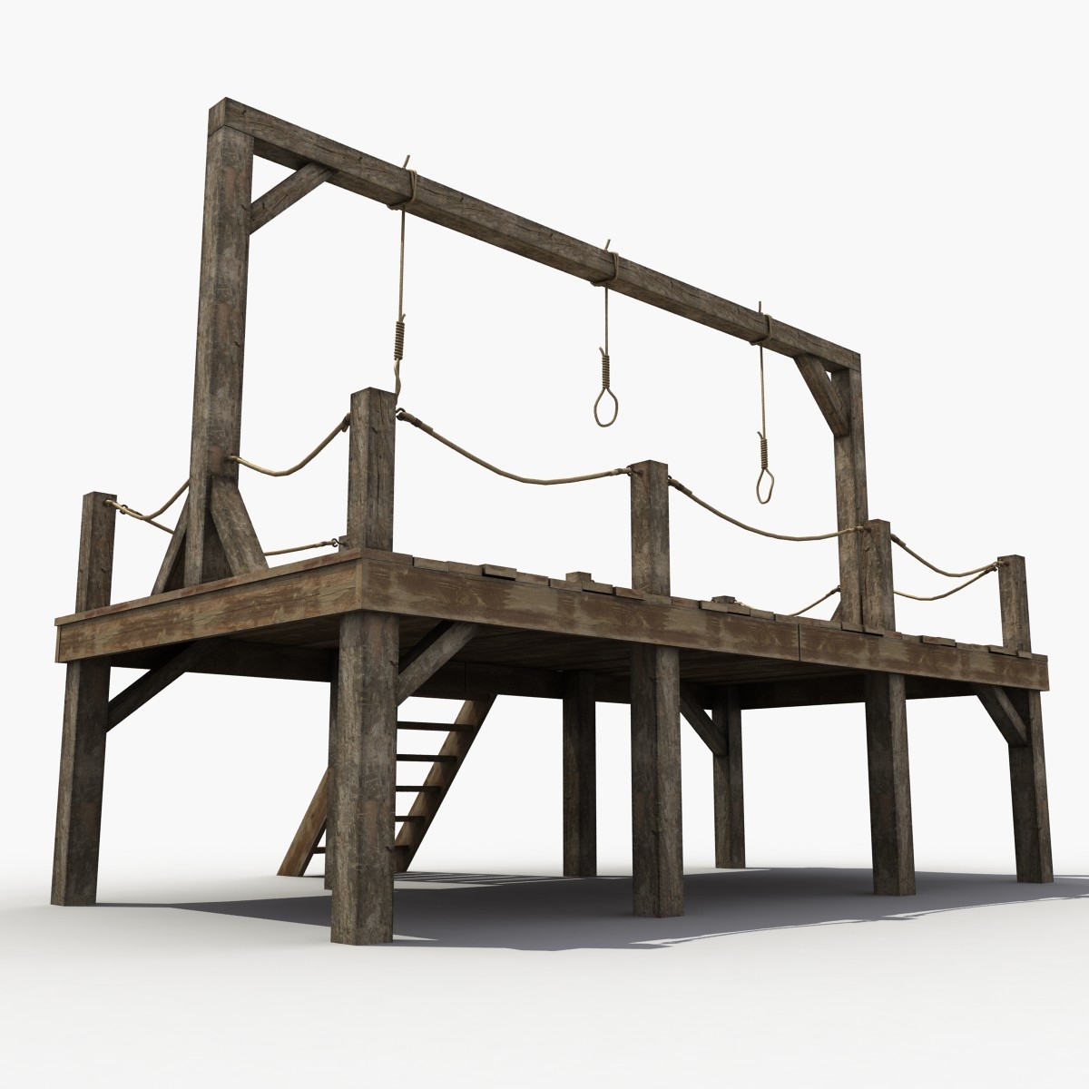 3d model medieval gallows