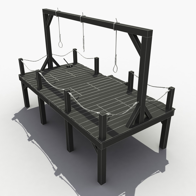 3d model medieval gallows