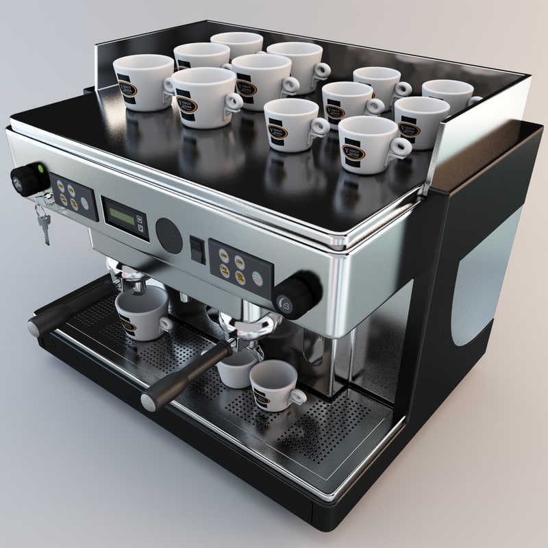 commercial coffee machine 3d max