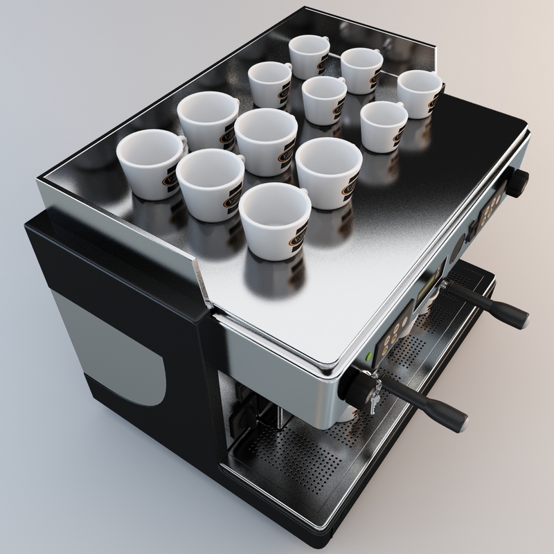 commercial coffee machine 3d max