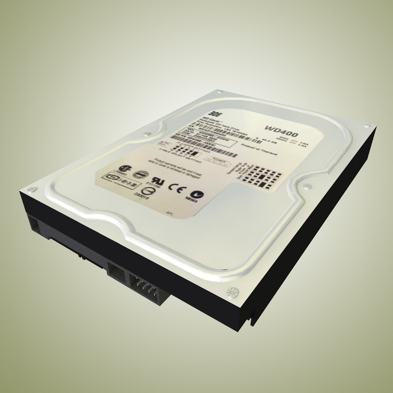 3d internal hard disk hdd model