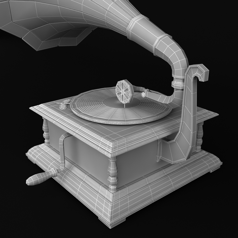 gramophone 3d model