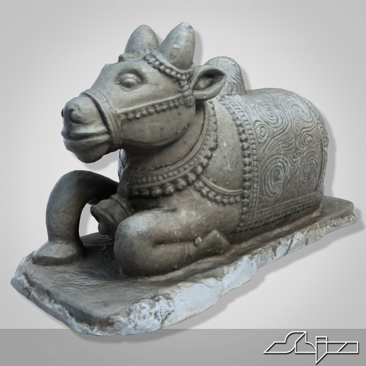 3ds max sculpture indian cow india