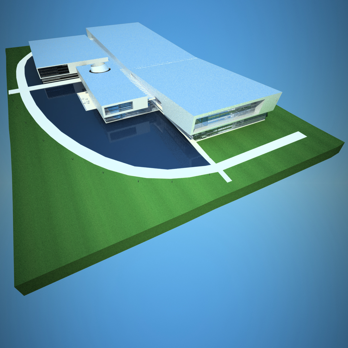 sports arena complex centre 3d 3ds