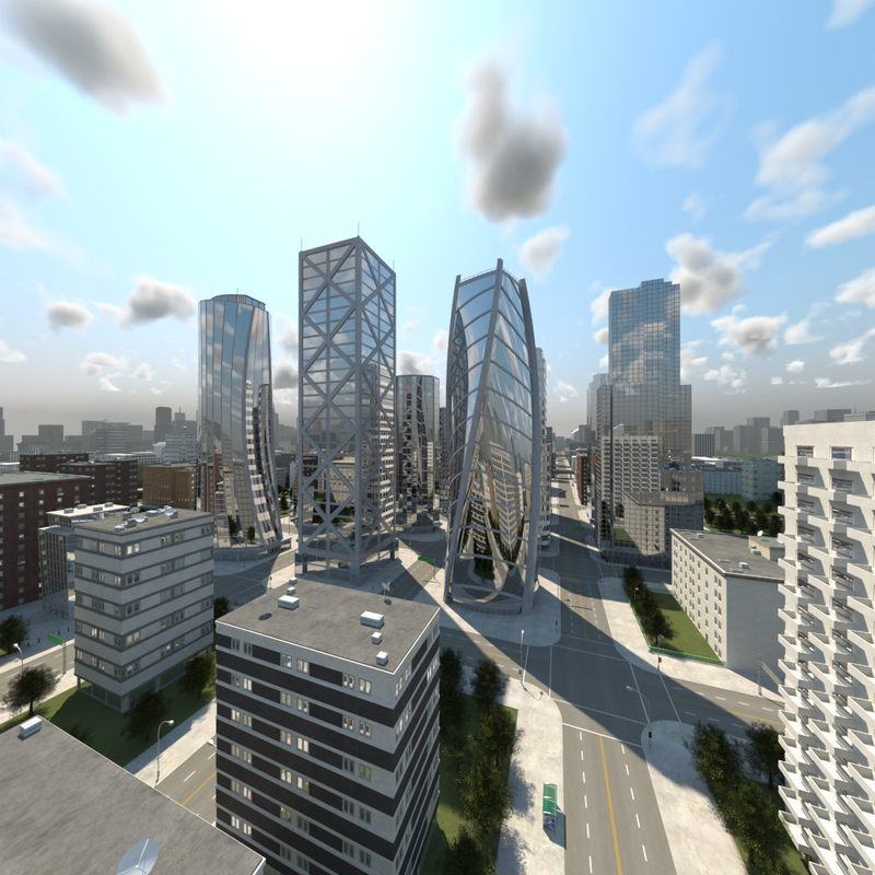 city scene 3d model