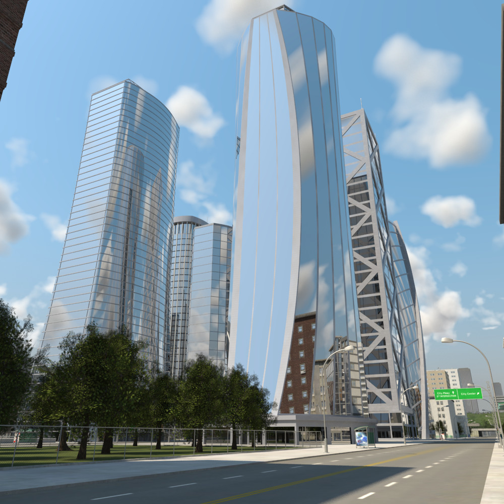 city scene 3d model