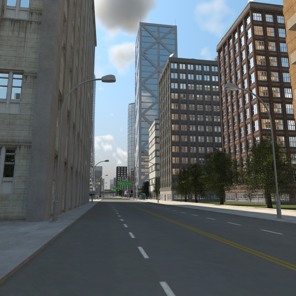 city scene 3d model
