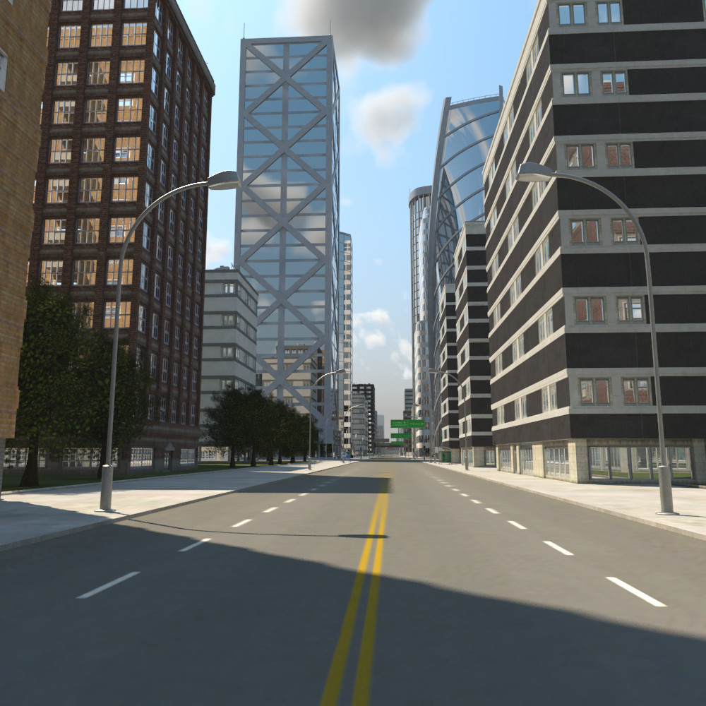 city scene 3d model