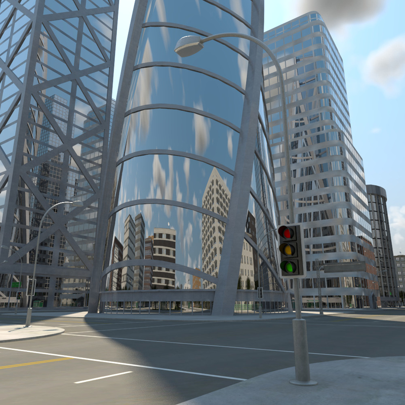 city scene 3d model