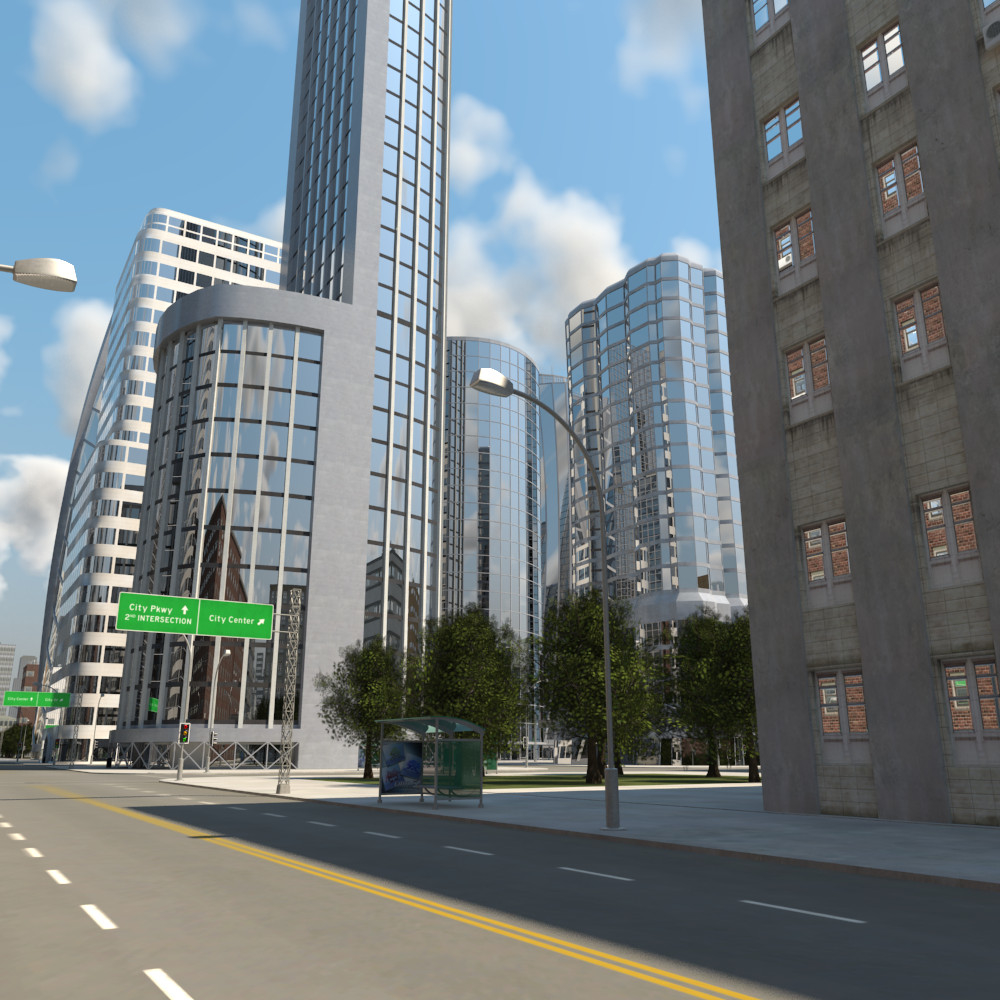 city scene 3d model