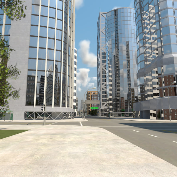 city scene 3d model