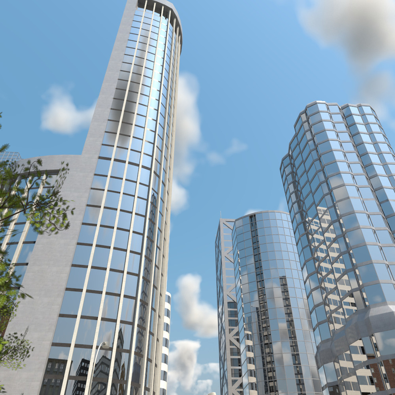city scene 3d model