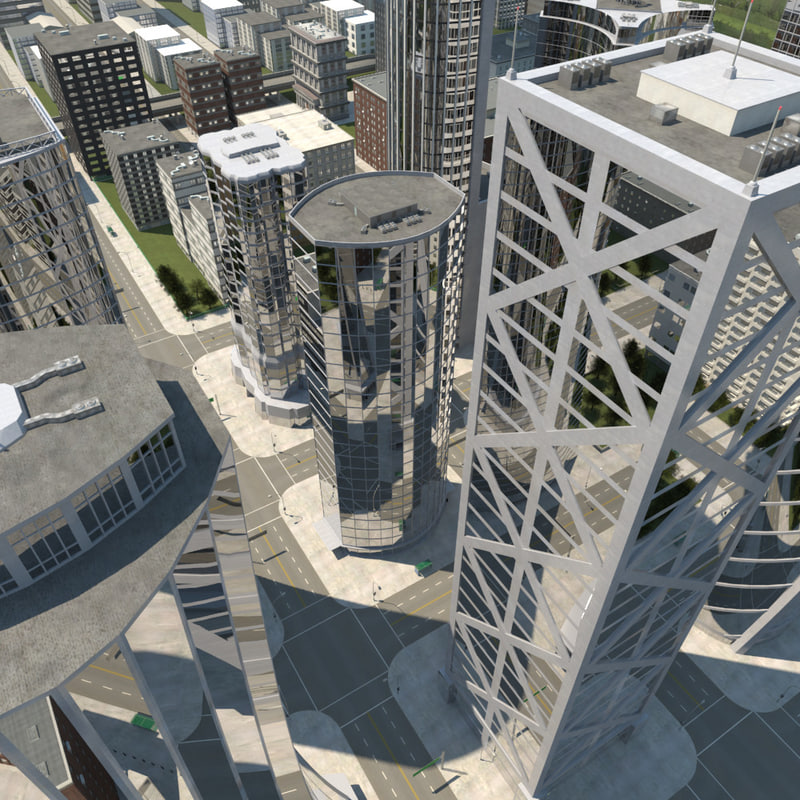 city scene 3d model