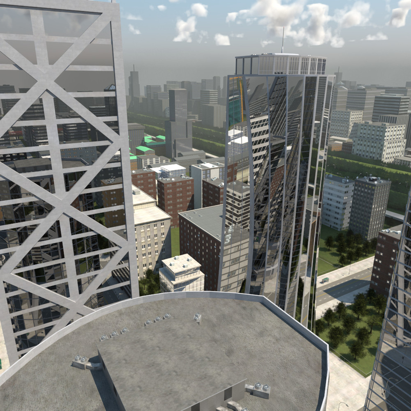 city scene 3d model