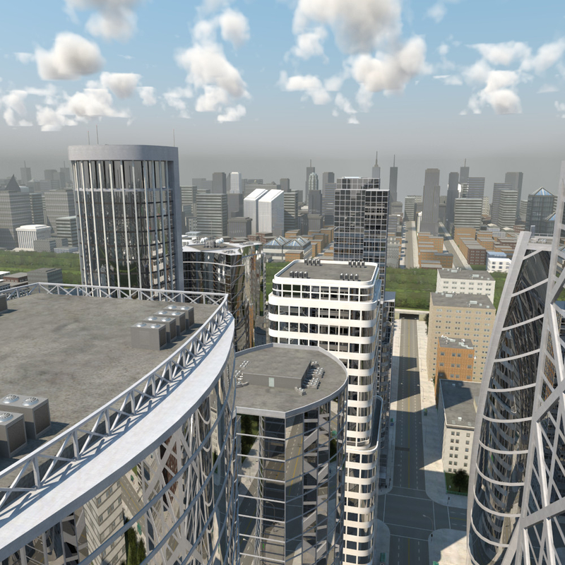 city scene 3d model
