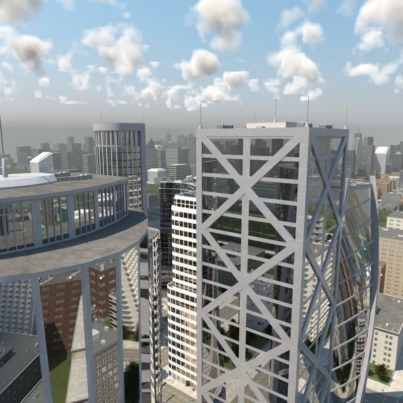 city scene 3d model