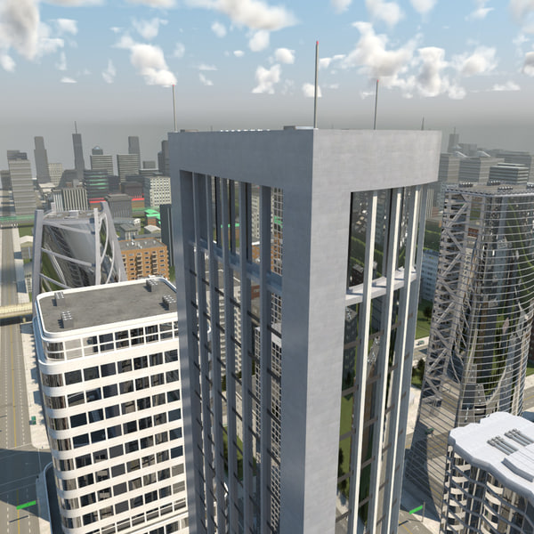 city scene 3d model