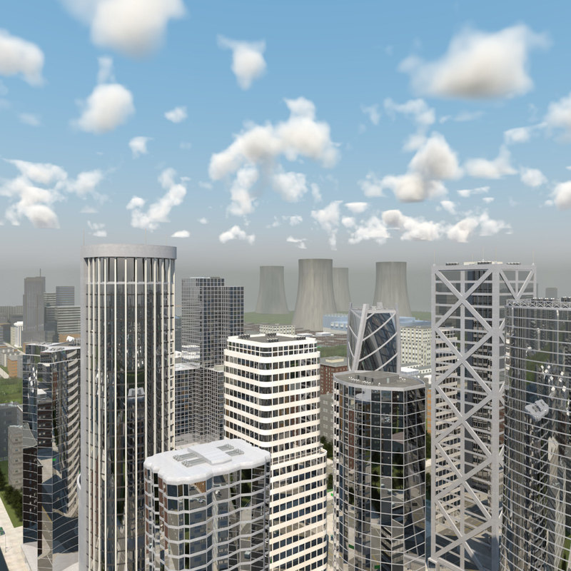 city scene 3d model
