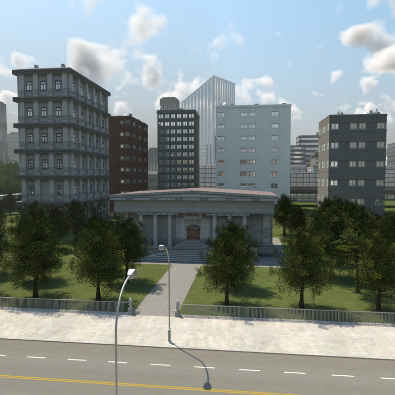 city scene 3d model