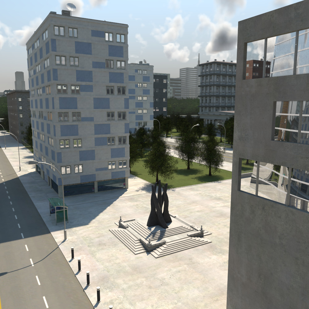city scene 3d model