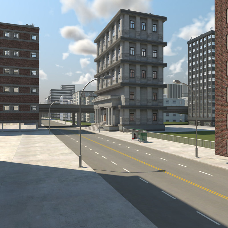 city scene 3d model