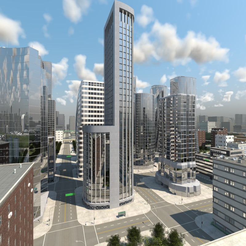 city scene 3d model