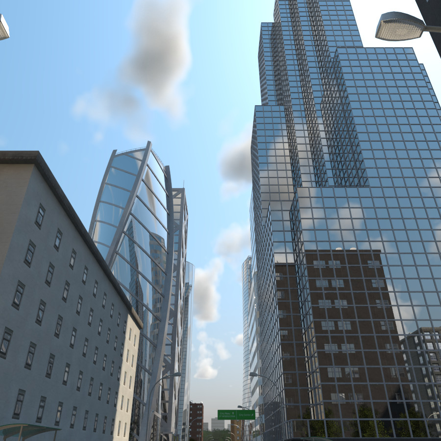 city scene 3d model