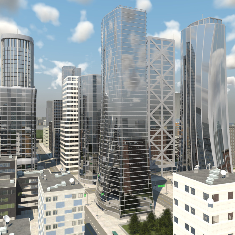 city scene 3d model