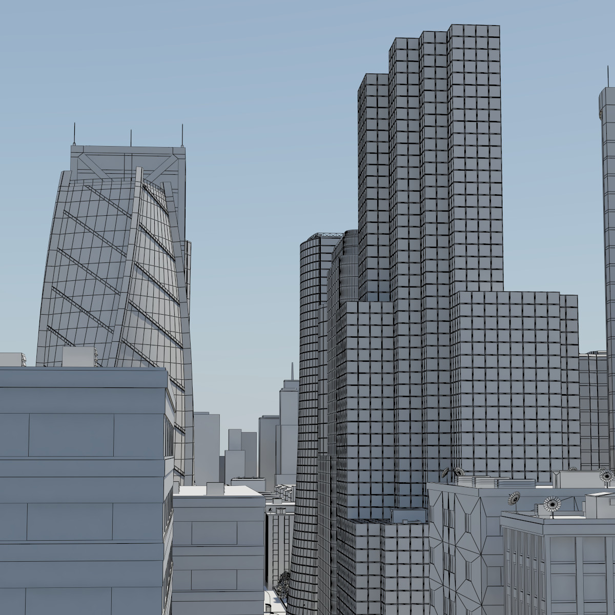 city scene 3d model