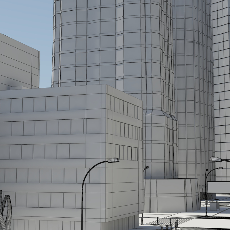 city scene 3d model