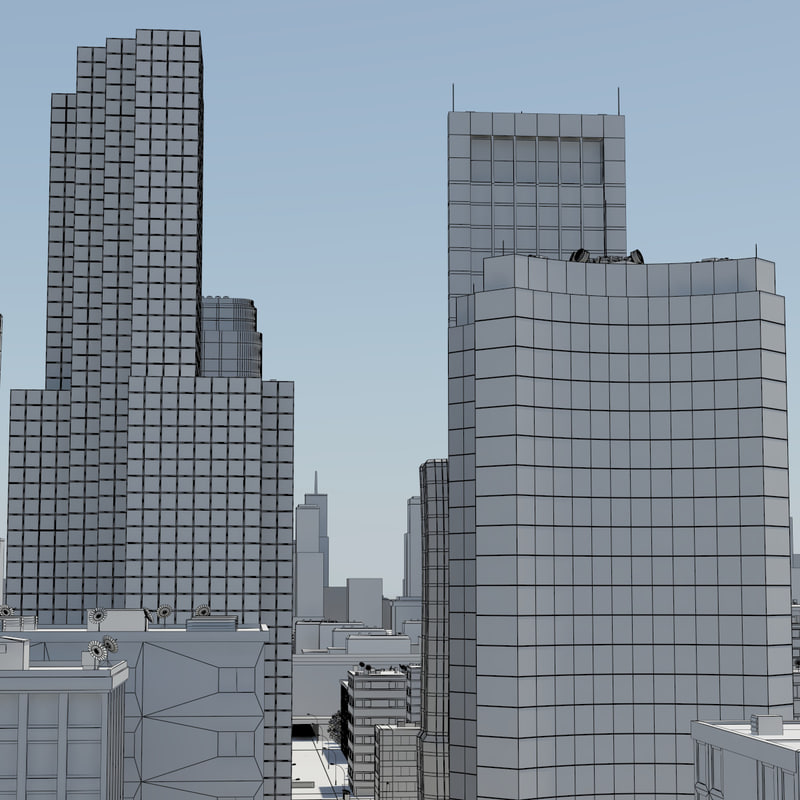 city scene 3d model
