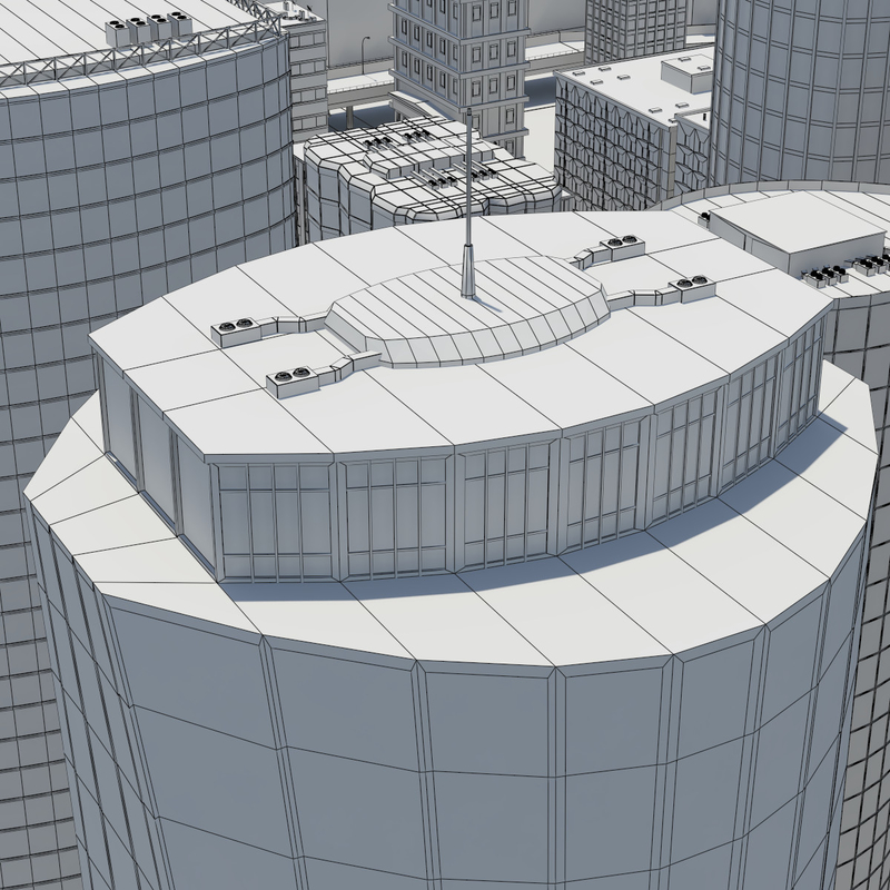 city scene 3d model