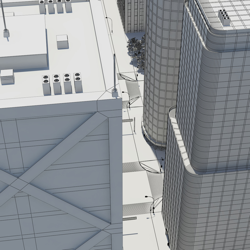 city scene 3d model