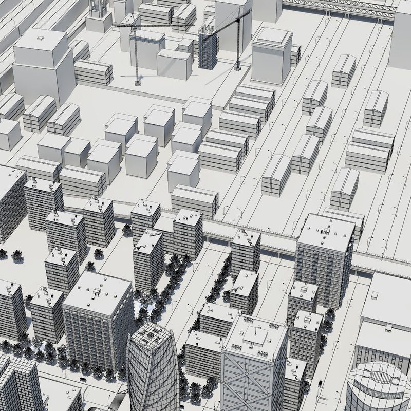 city scene 3d model