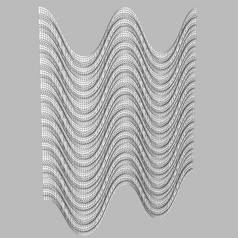 3d engraved wave wall