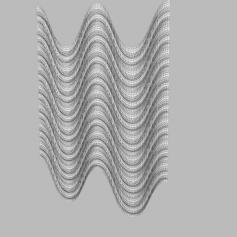 3d engraved wave wall