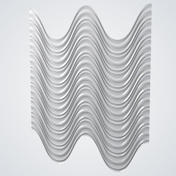 3d engraved wave wall