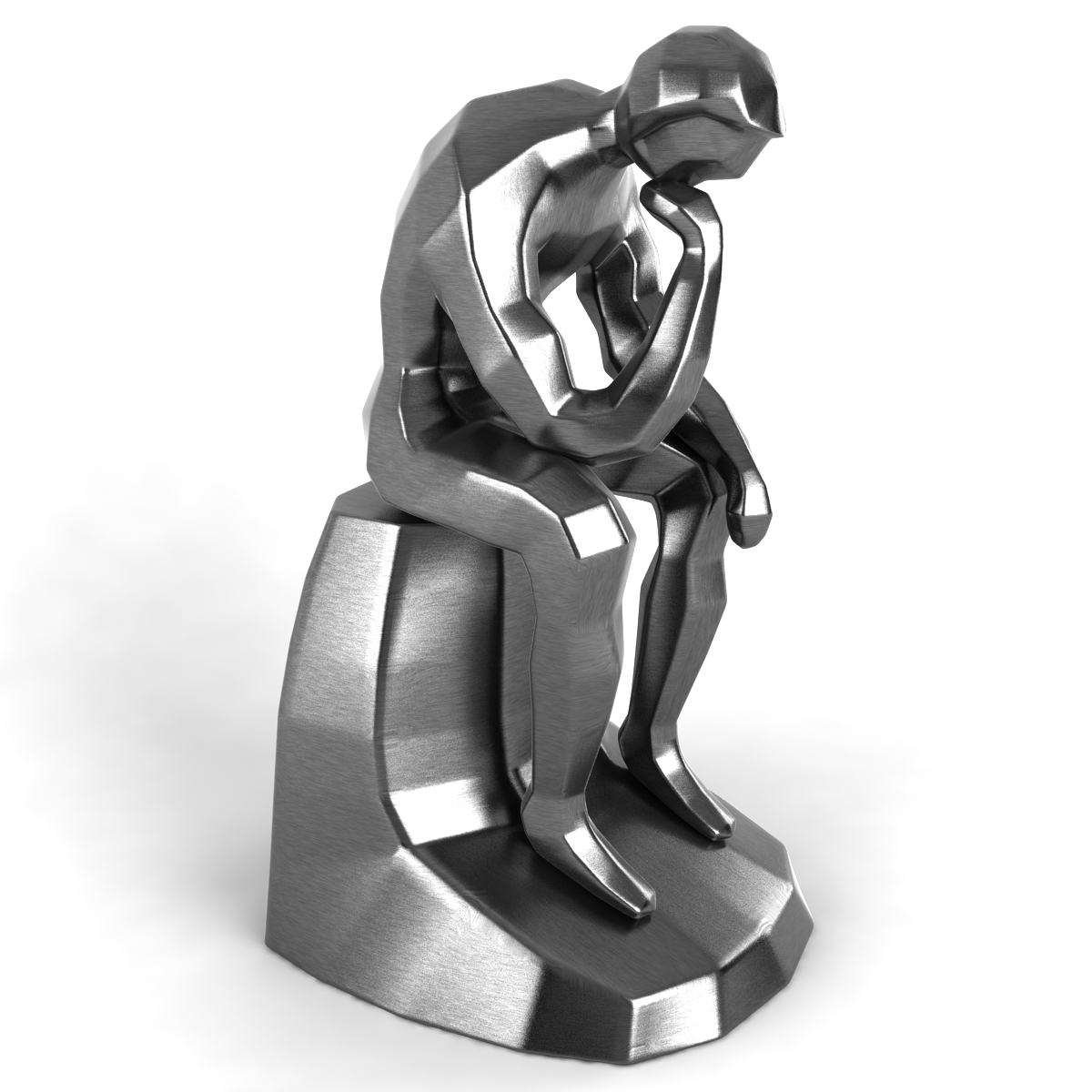 3d thinking man sculpture