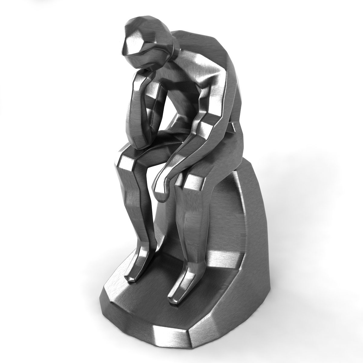 3d thinking man sculpture