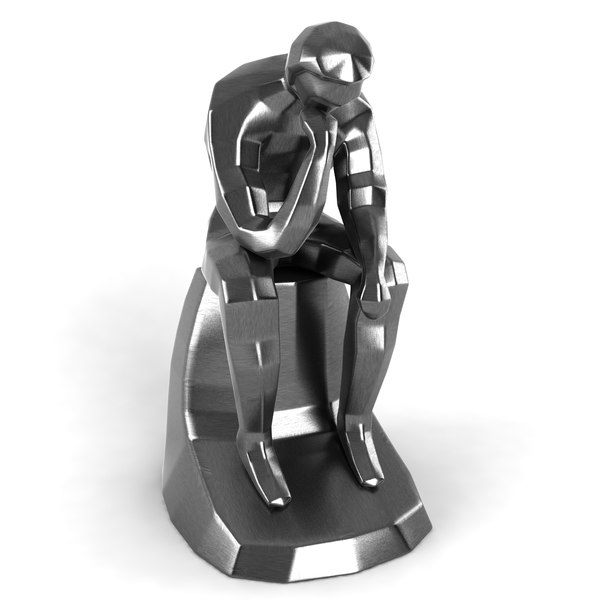 3d thinking man sculpture