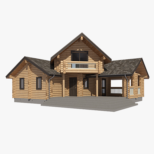 Log Cabin 3D Models for Download | TurboSquid