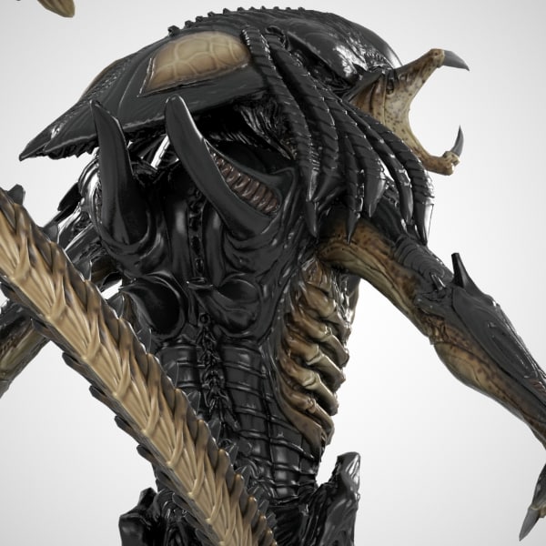 3d predalien maquette sculpture model