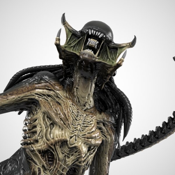 3d predalien maquette sculpture model