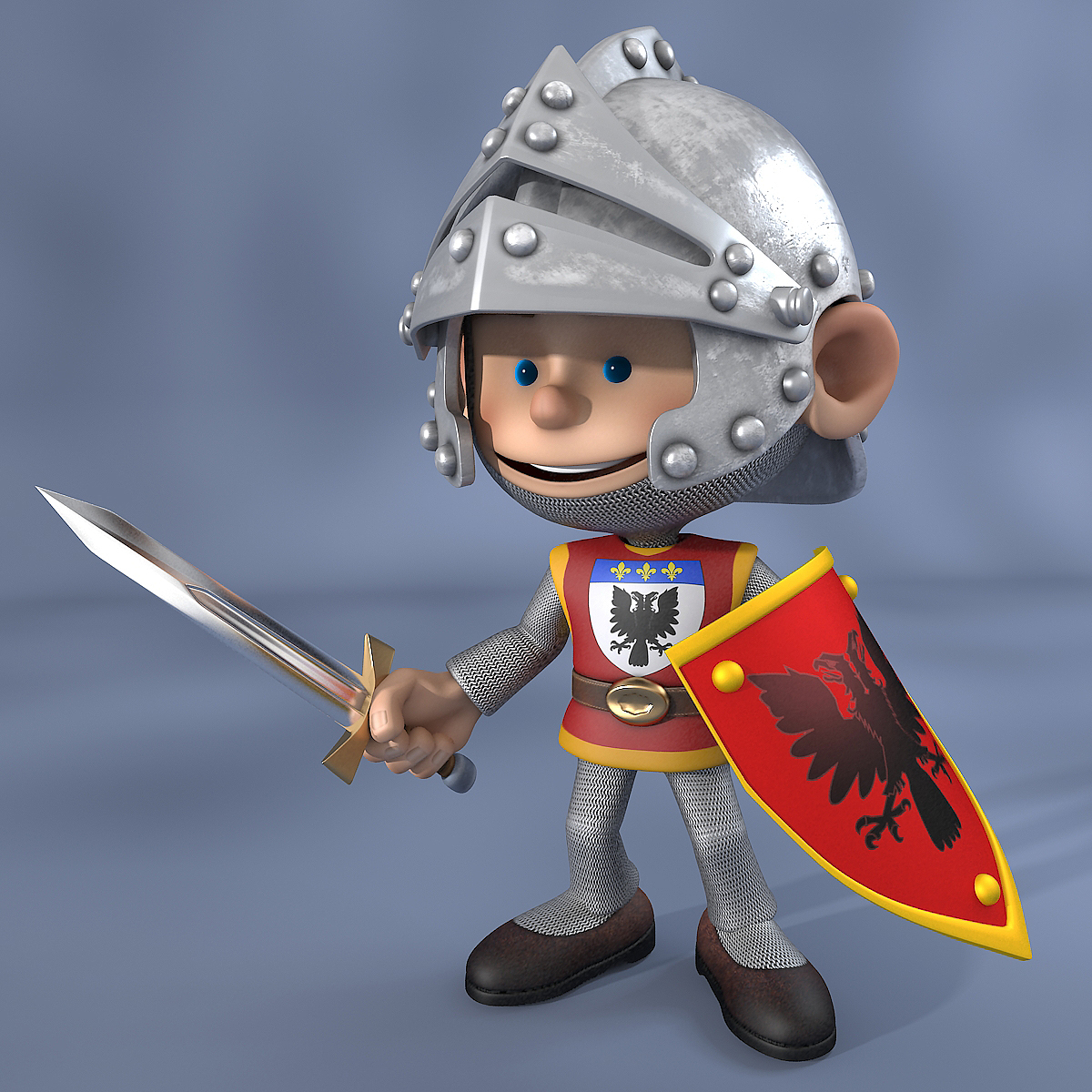 3ds max cartoon knight