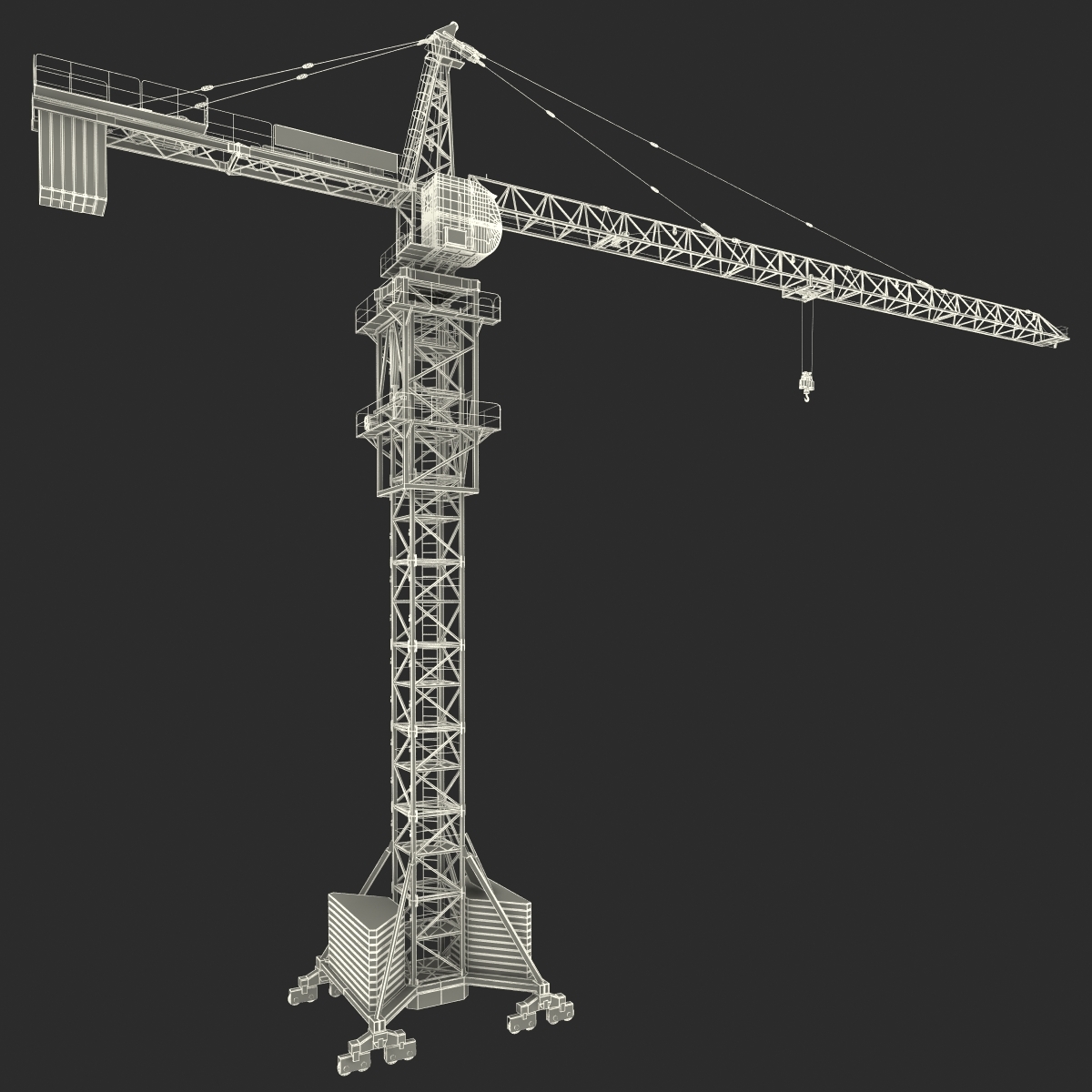 tower crane 2 3d model